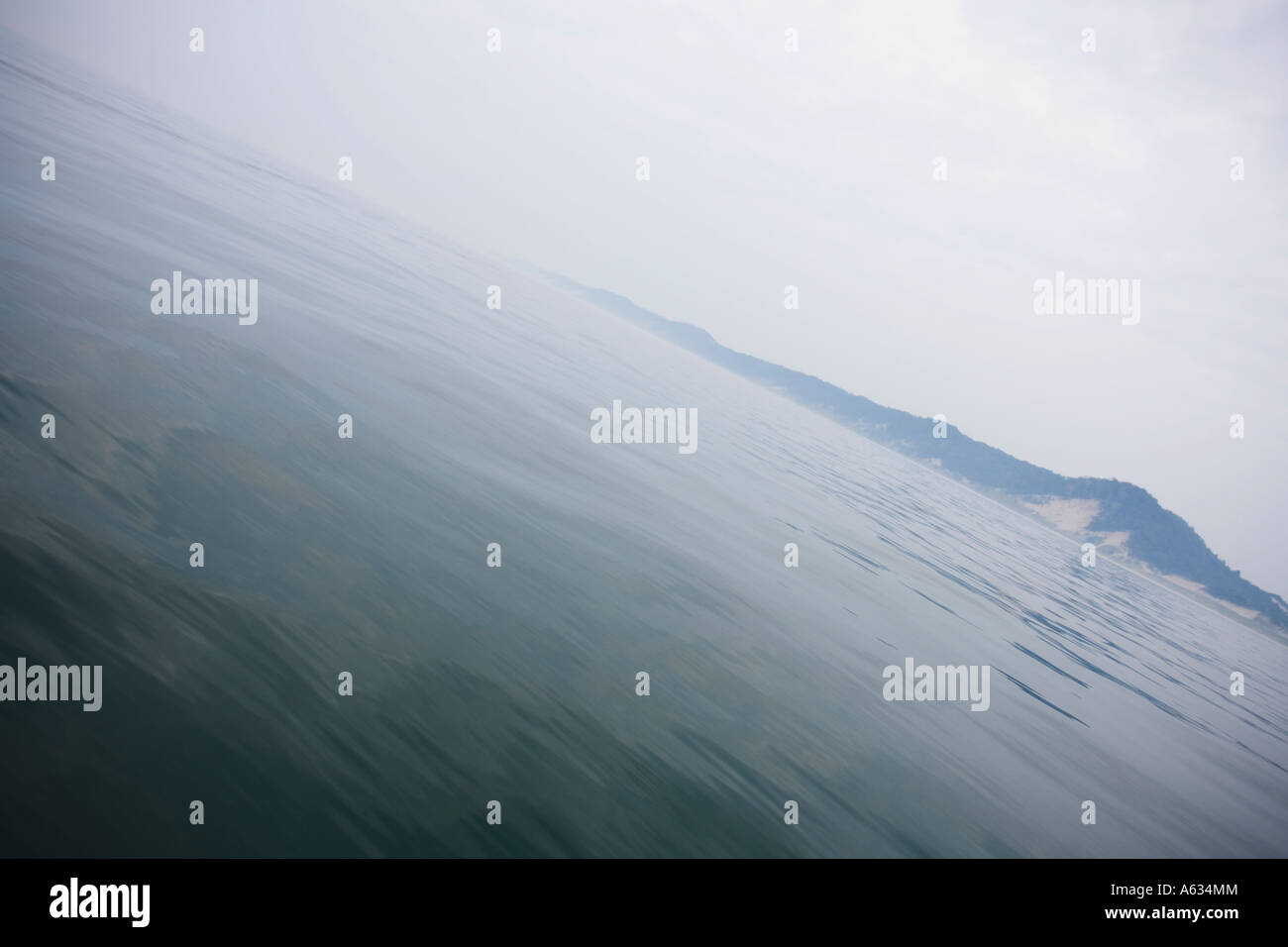 Fog on Lake Michigan Stock Photo - Alamy