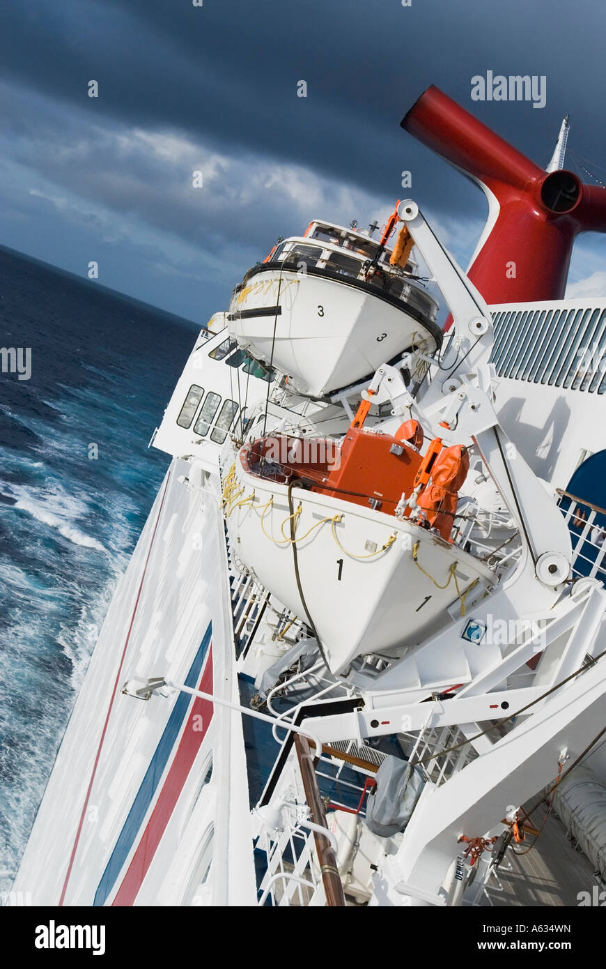 Cruise ship life boats Stock Photo - Alamy