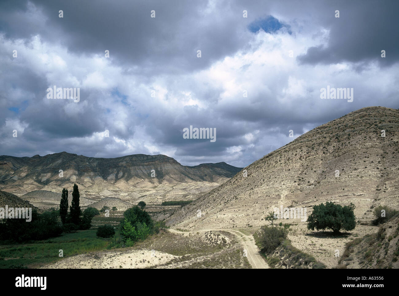 Desert landscape at the lower Rioja Alhama vally Stock Photo - Alamy