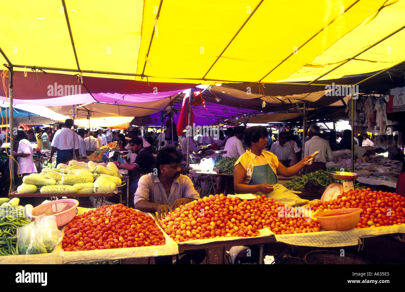 Food market Mauritius Stock Photo - Alamy