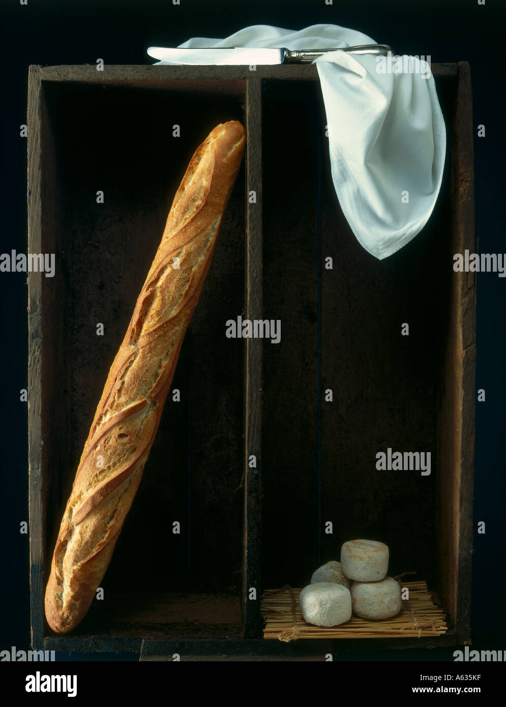 Close-up of baguette and cheese Stock Photo - Alamy