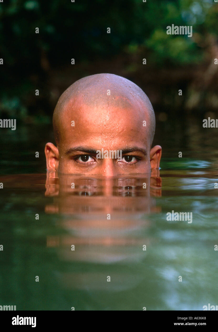 Bald man swimming hi-res stock photography and images - Alamy