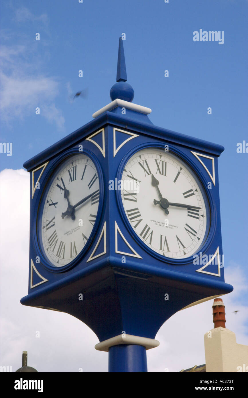 Clock on Redcar High Street Stock Photo - Alamy