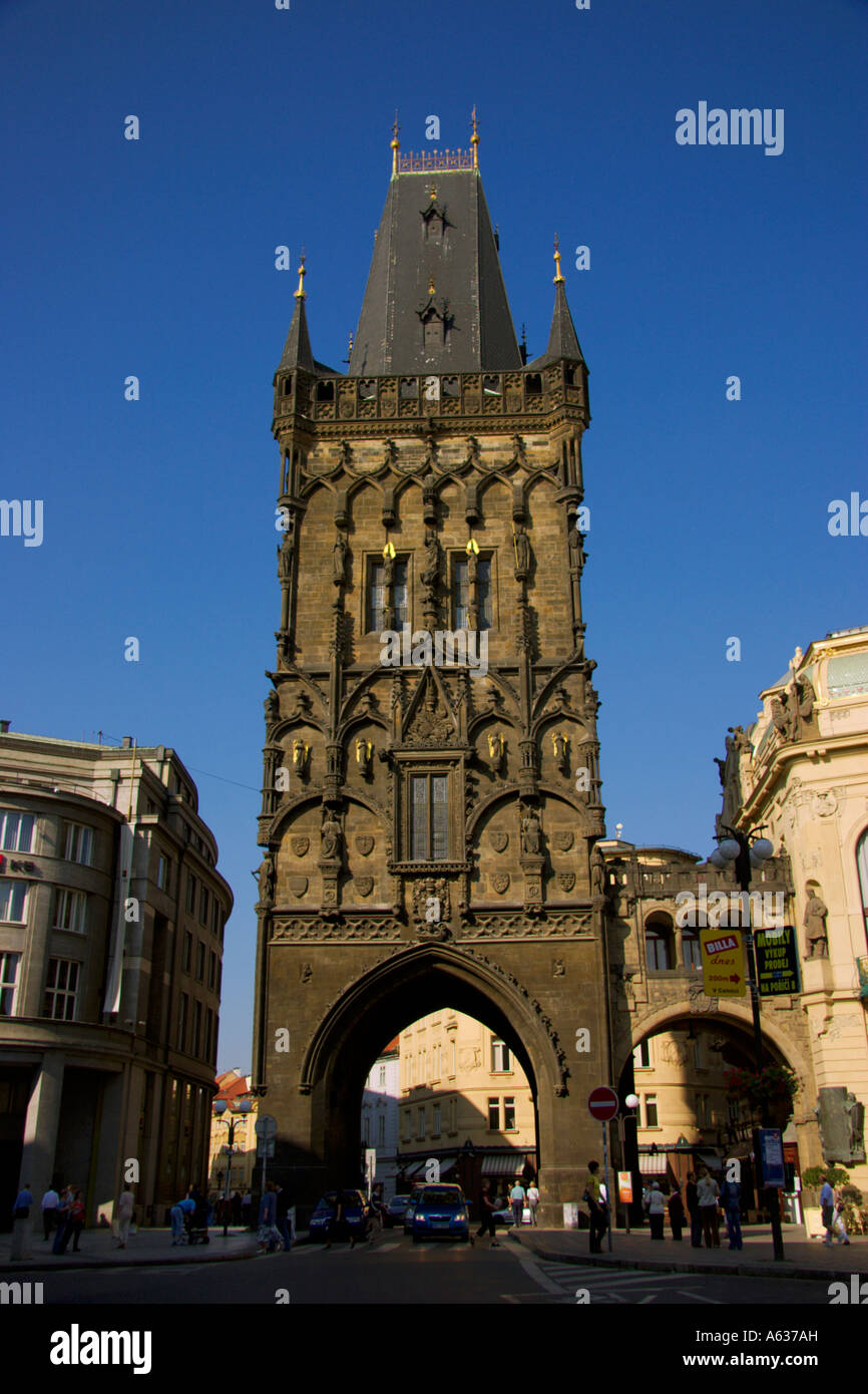 Powder Tower Prague Stock Photo - Alamy