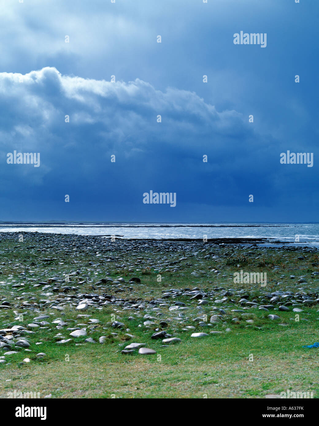 raised beach with wet stones on irelands west coast,beauty in nature ...