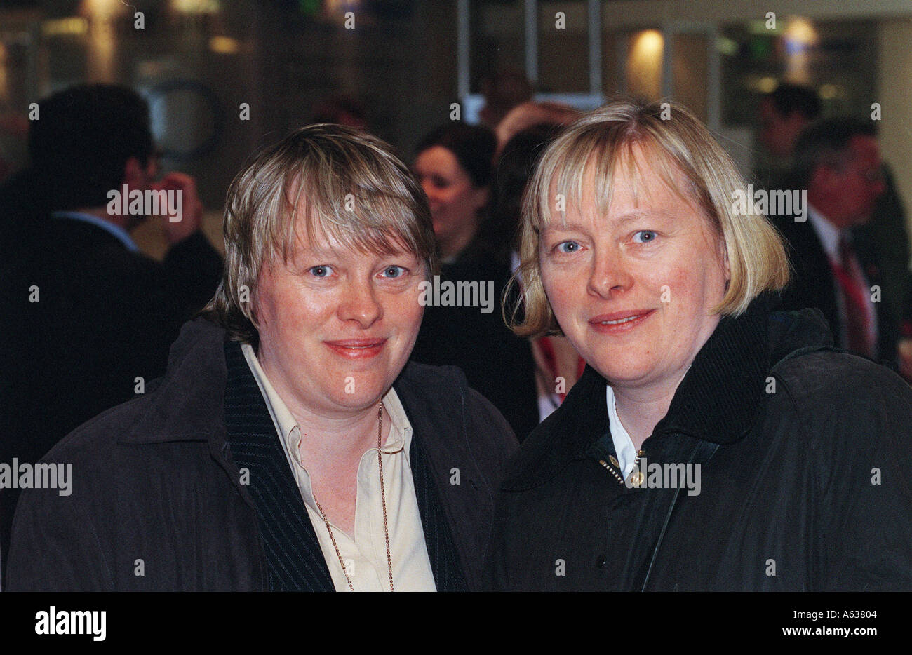 Maria Eagle MP Labour for Liverpool Garston left seen with her twin ...