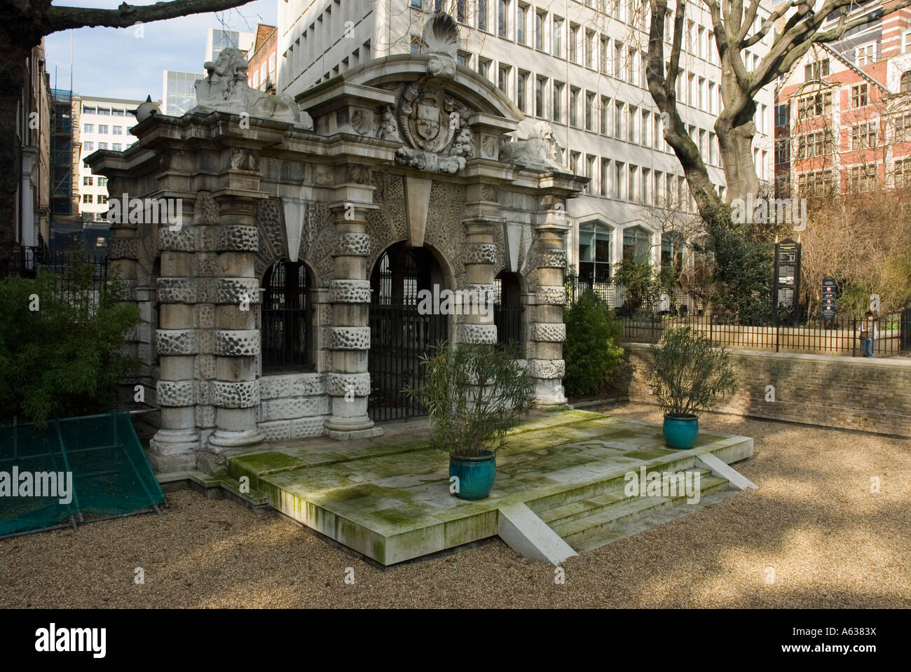 The water gate Victoria Embankment Gardens London Stock Photo - Alamy