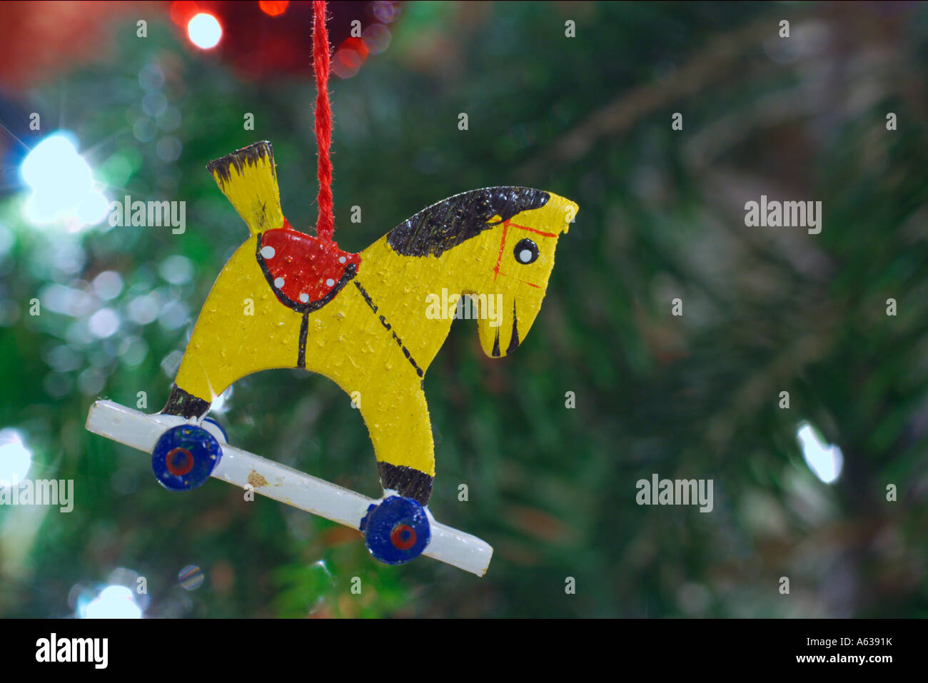 Christmas Tree Decoration horse Stock Photo - Alamy