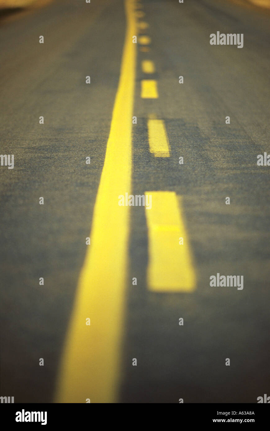 Center lines on road Stock Photo - Alamy