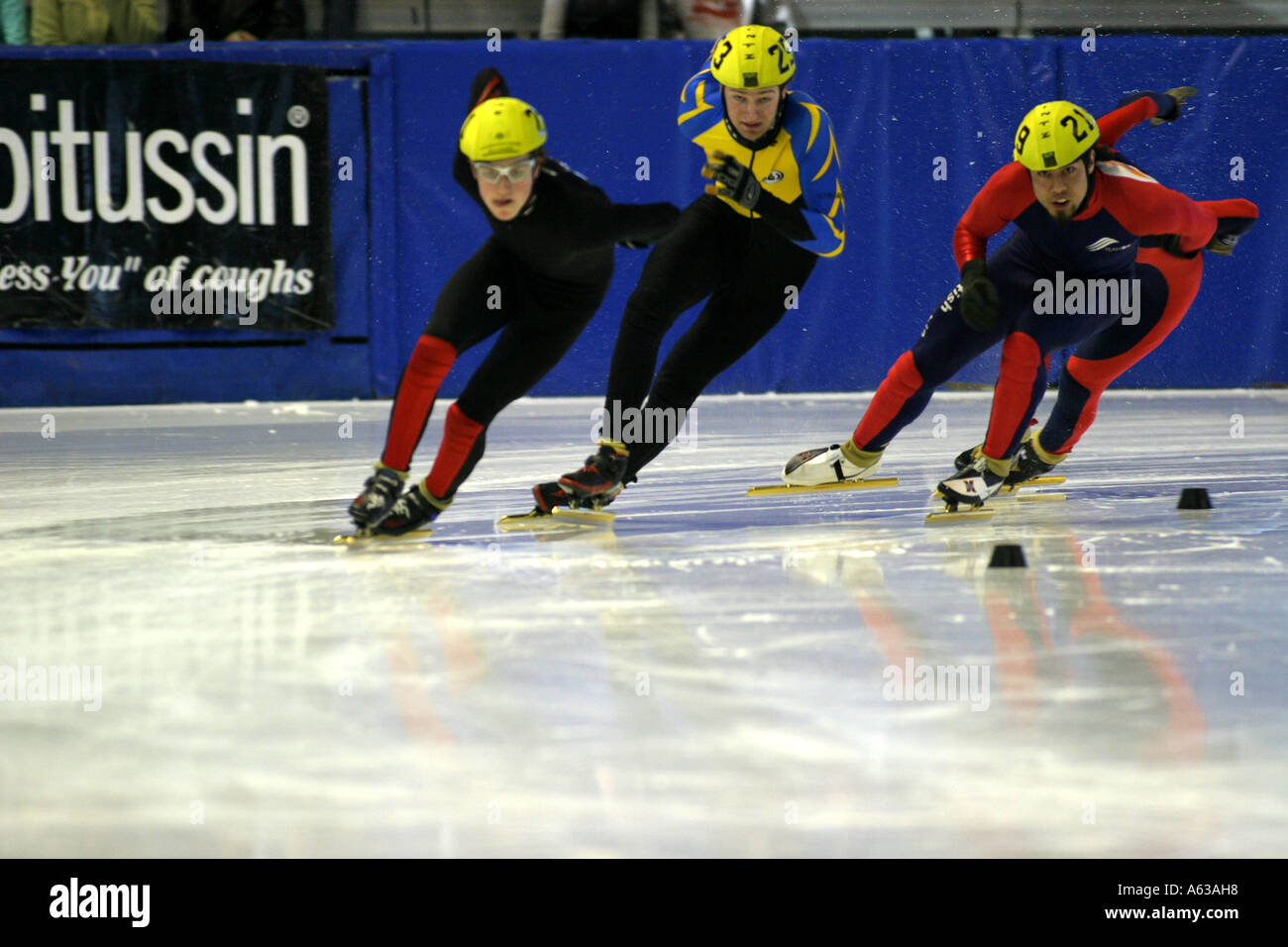 Short track speed skating Stock Photo - Alamy