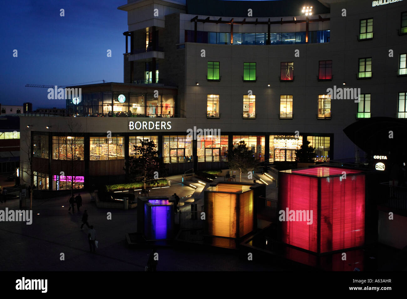 Borders book shop in the Bullring shopping complex on a Winter s ...