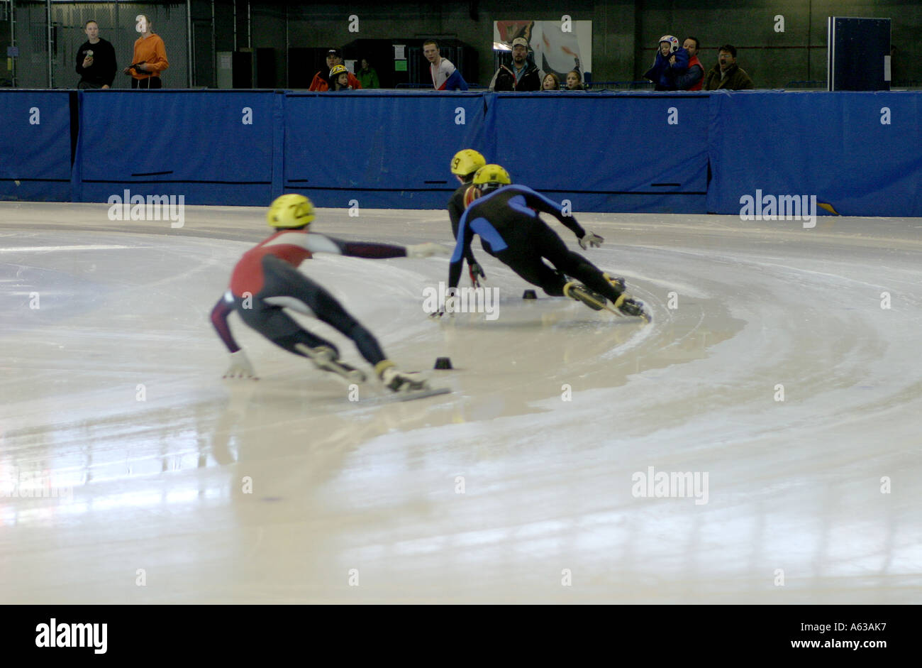 Short track speed skating Stock Photo - Alamy