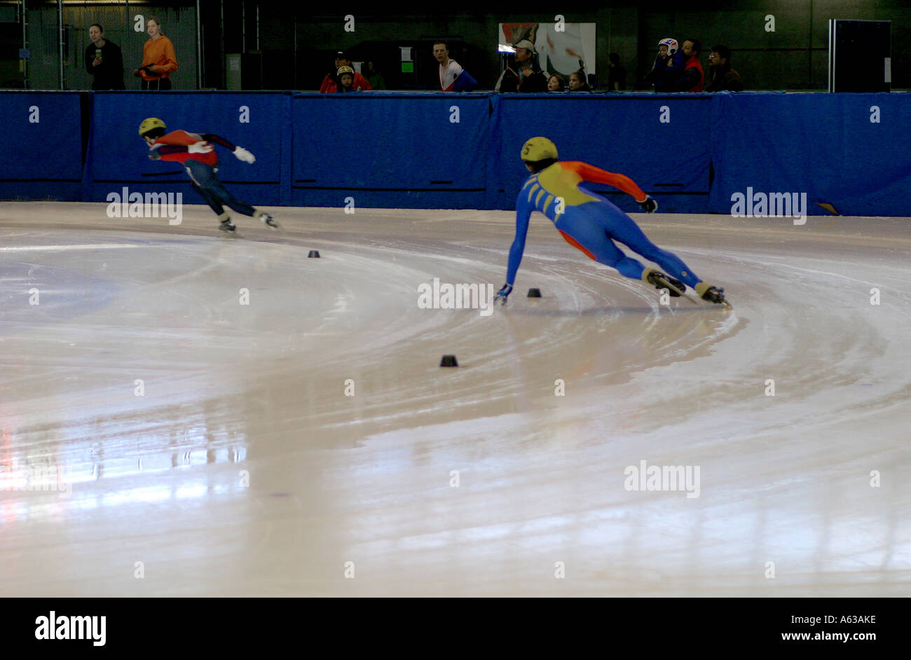 Short track speed skating Stock Photo - Alamy