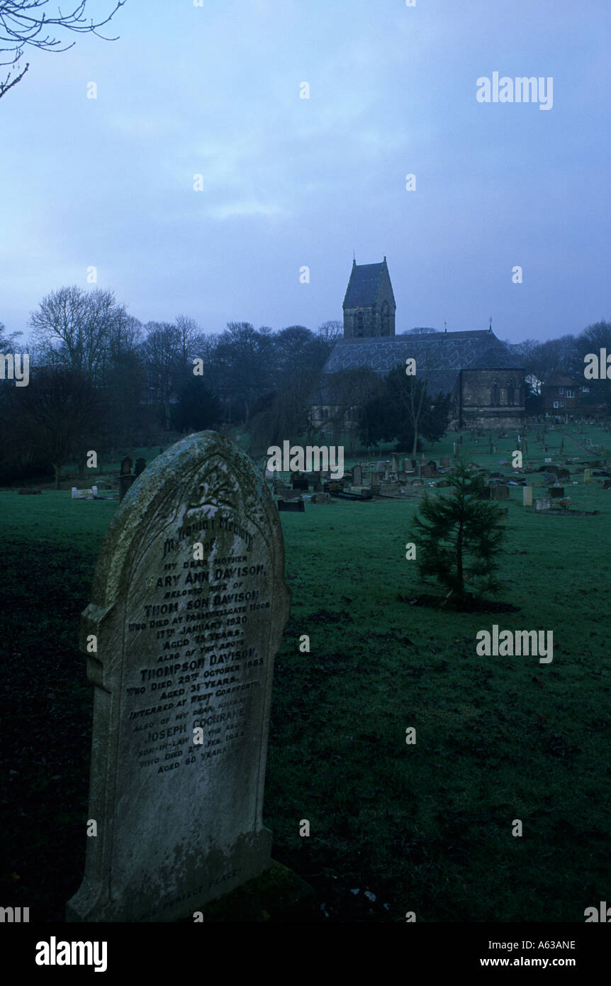 Church and graveyard Stock Photo - Alamy