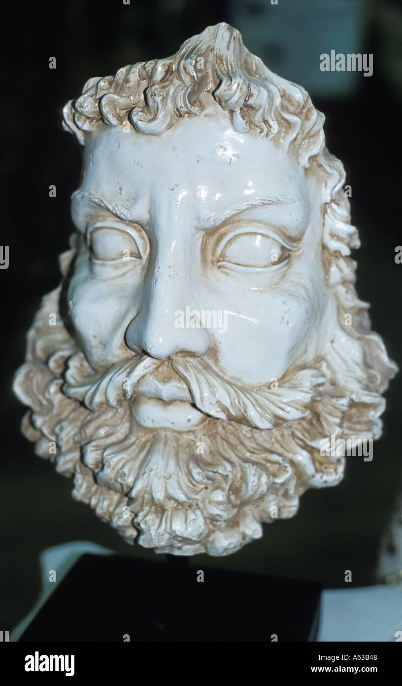 Plaster cast of bearded Greek god in Mardi Gras Museum in Shreveport ...