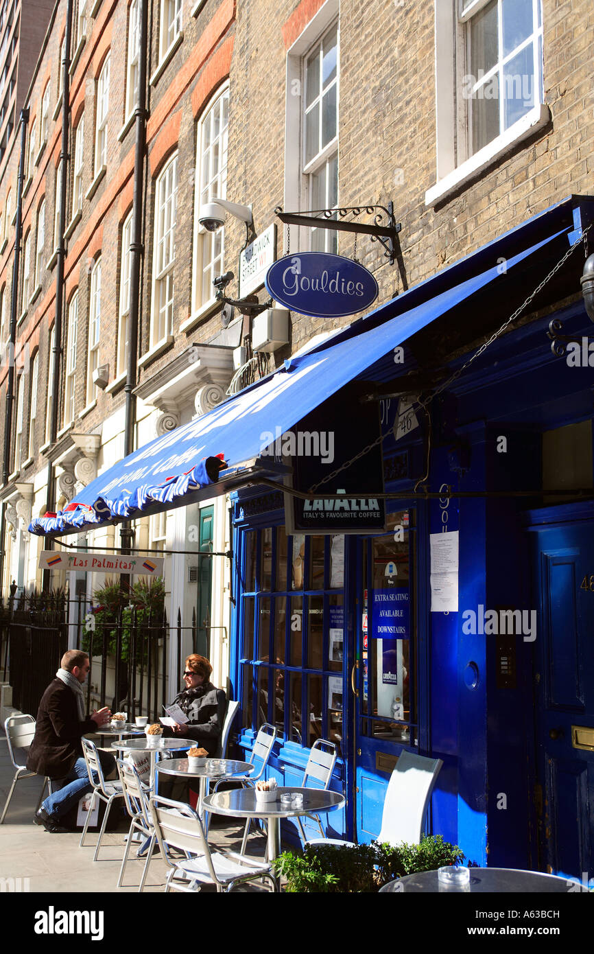 united kingdom central london w1 an outdoor cafe in broadwick street ...