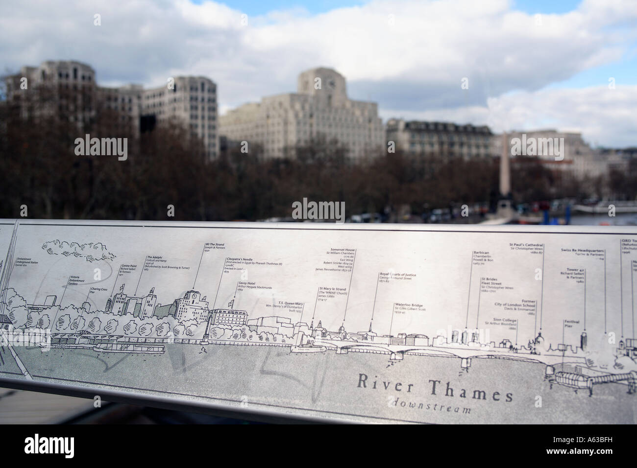 London waterloo bridge map hi-res stock photography and images - Alamy