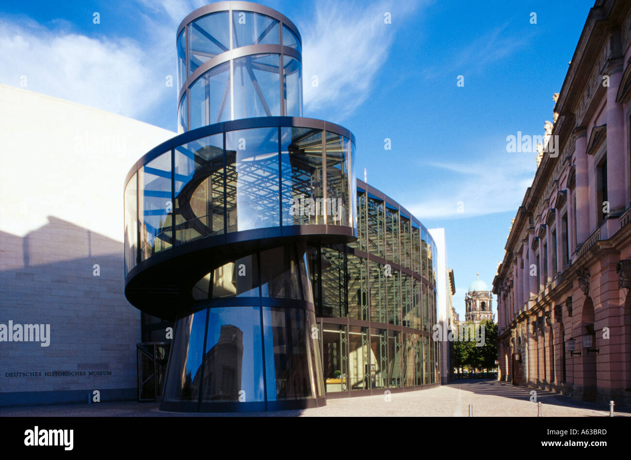 Glass staircase in museum, Deutsches Historisches Museum, Unter Den ...
