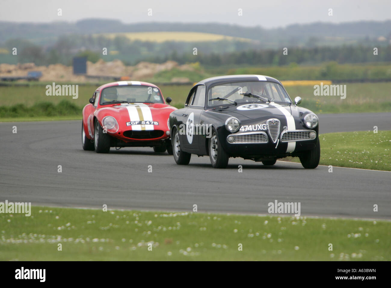 Chasing down the leader, Croft Stock Photo - Alamy