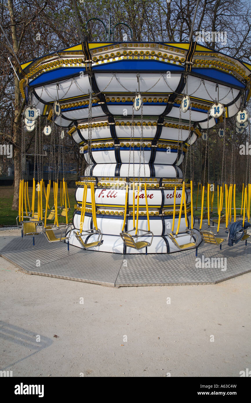 Closed booth in an amusement park in Milano, milan, outdoor, Italy ...