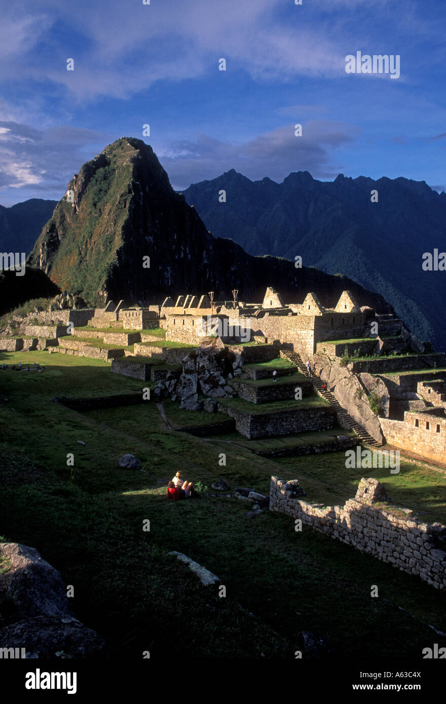 people tourists visiting Machu Picchu aka The Lost City of the Incas an ...