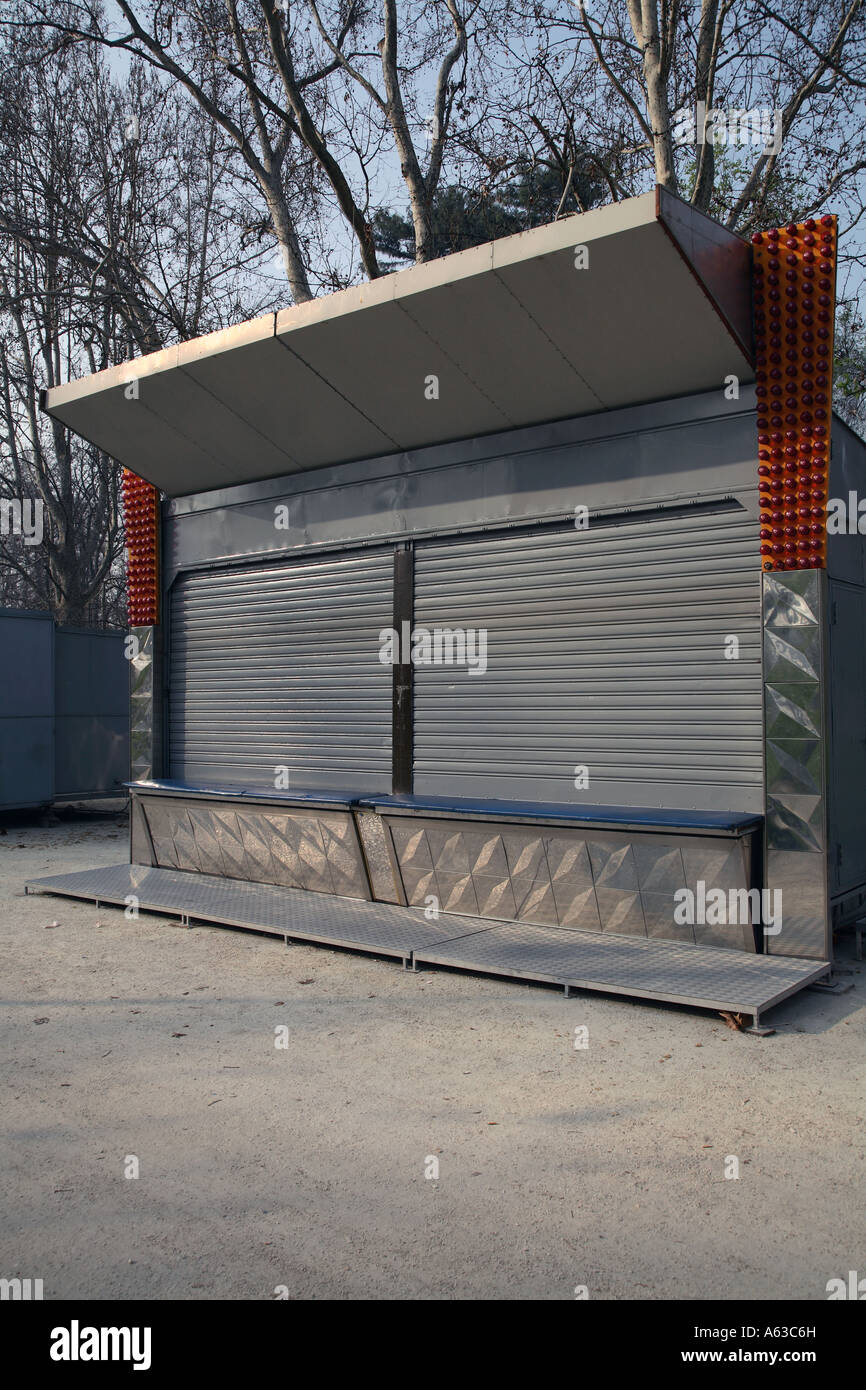 Closed booth in an amusement park in Milan, milan, outdoor, Italy ...
