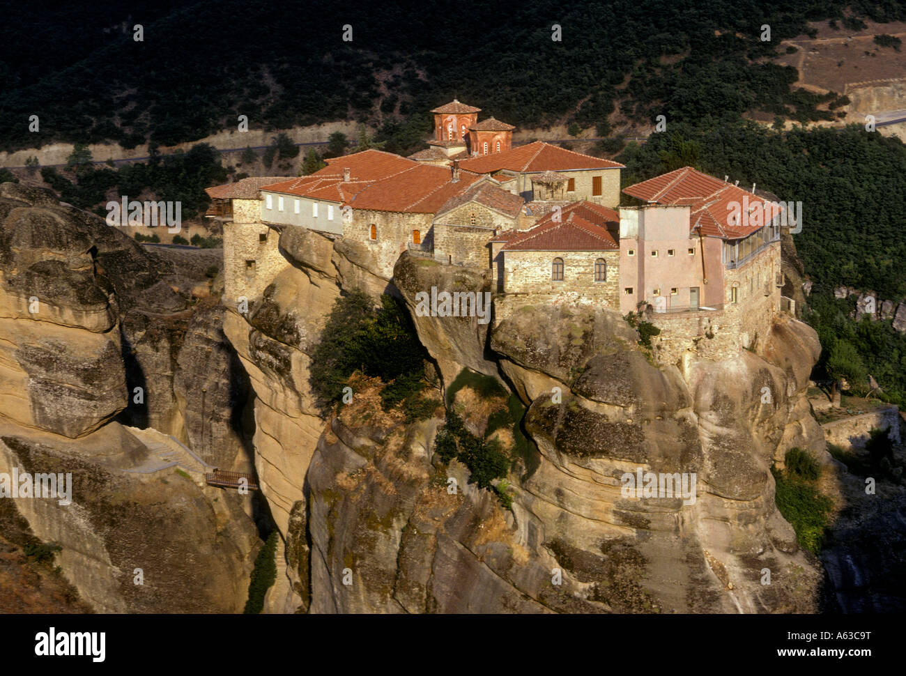 The Holy Monastery of Varlaam at the Meteora near towns of Kalambaka ...