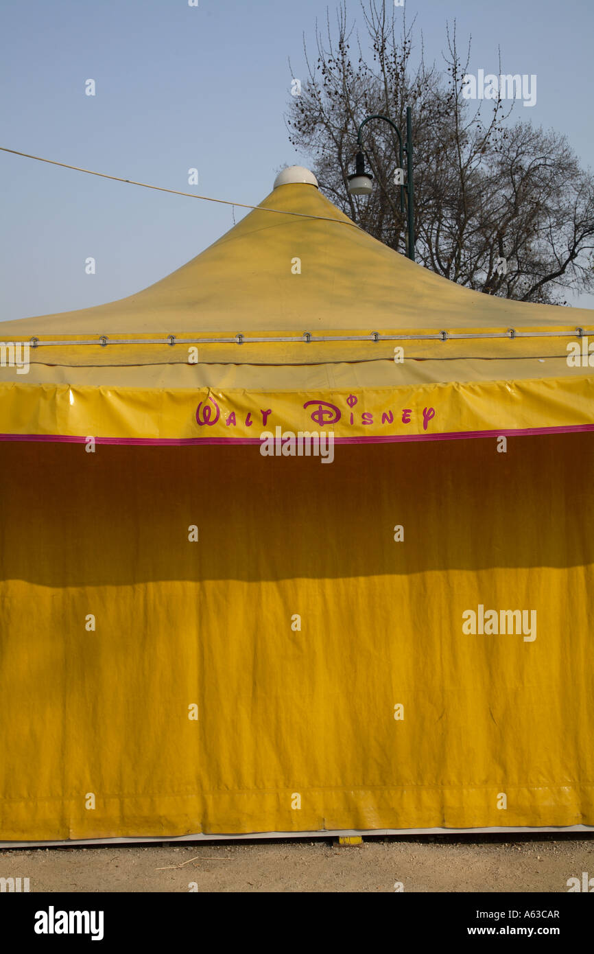 Walt Disney Closed booth in an amusement park in Milan, Italy, Europe ...