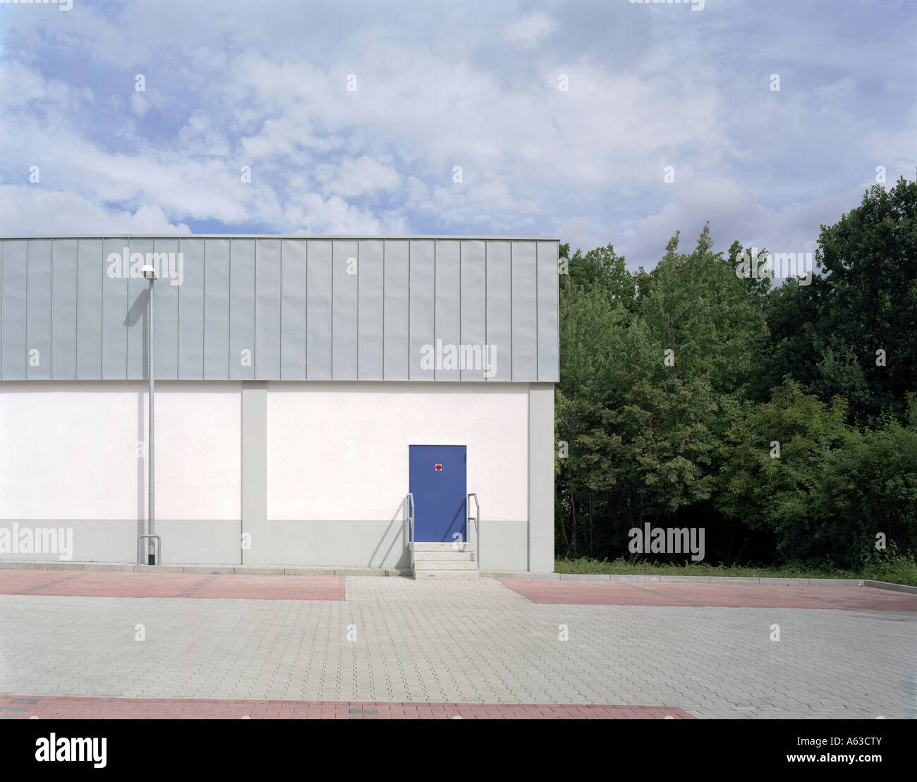 backyard of a commercial area in the nearby of Dresden Germany europe ...