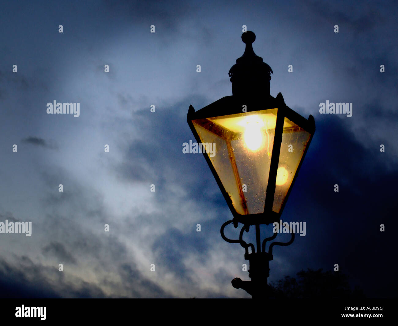 shining street lamp Stock Photo - Alamy