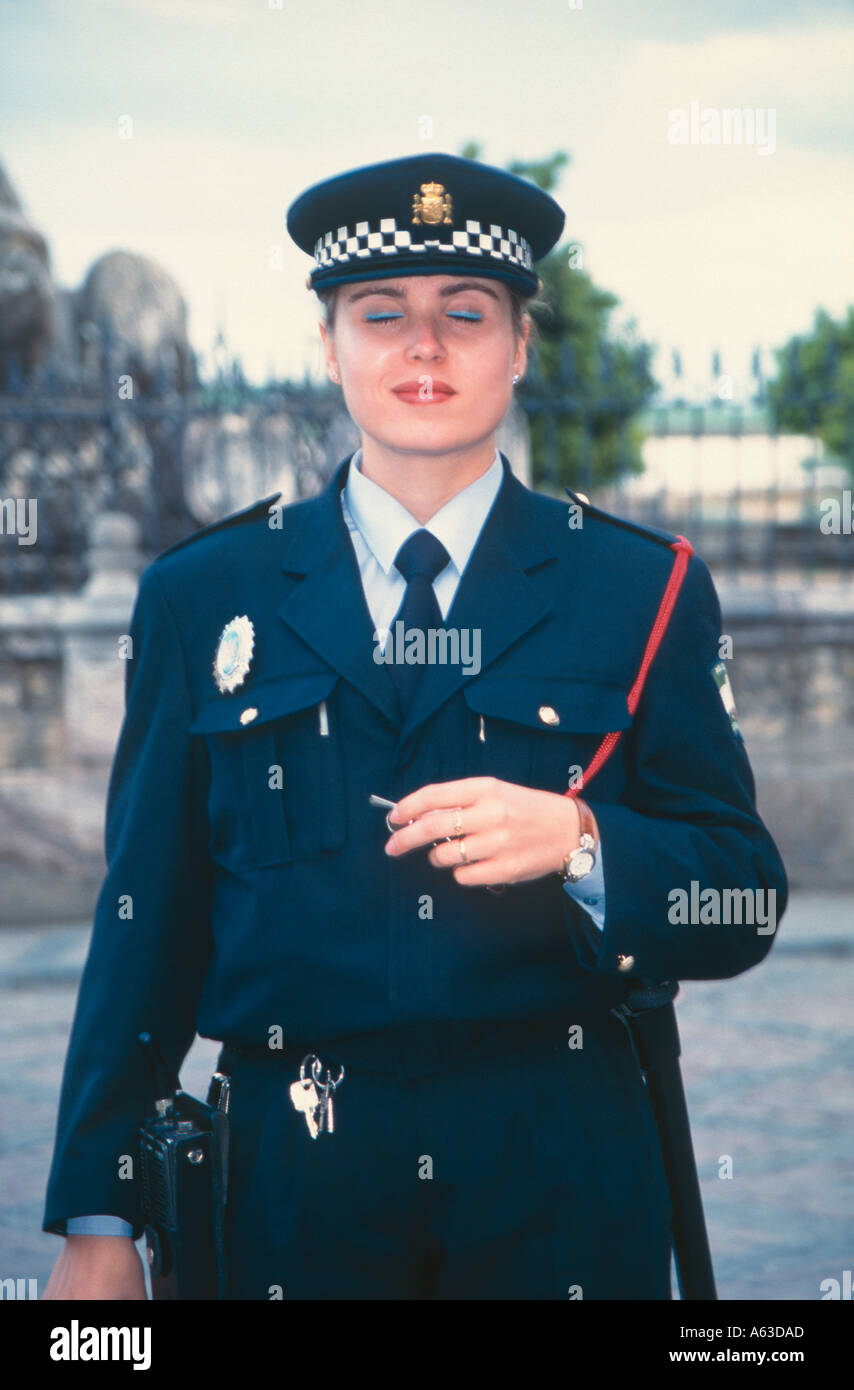 Police woman in Cordoba Spain Stock Photo - Alamy