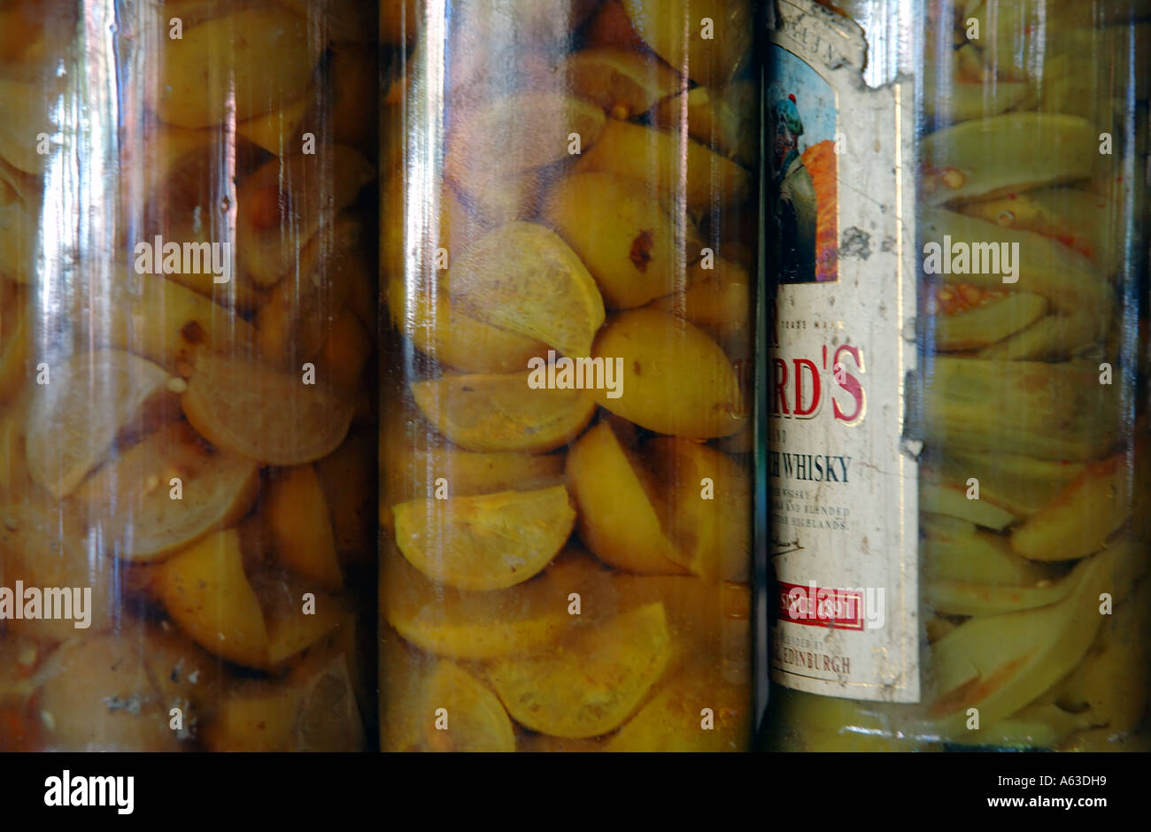 Homemade pickles at food stall in the market, Toamasina, Madagascar ...