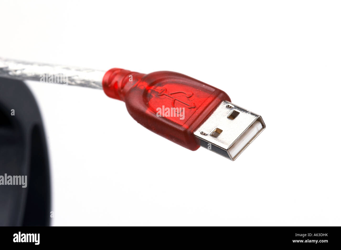 USB cable red Stock Photo - Alamy