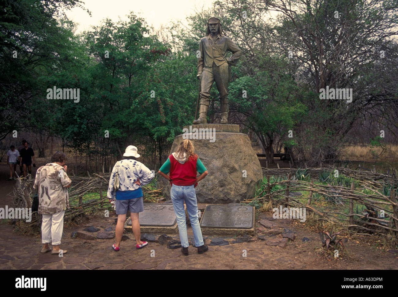 tourists, David Livingston Monument, Livingston Monument, Vic Falls ...