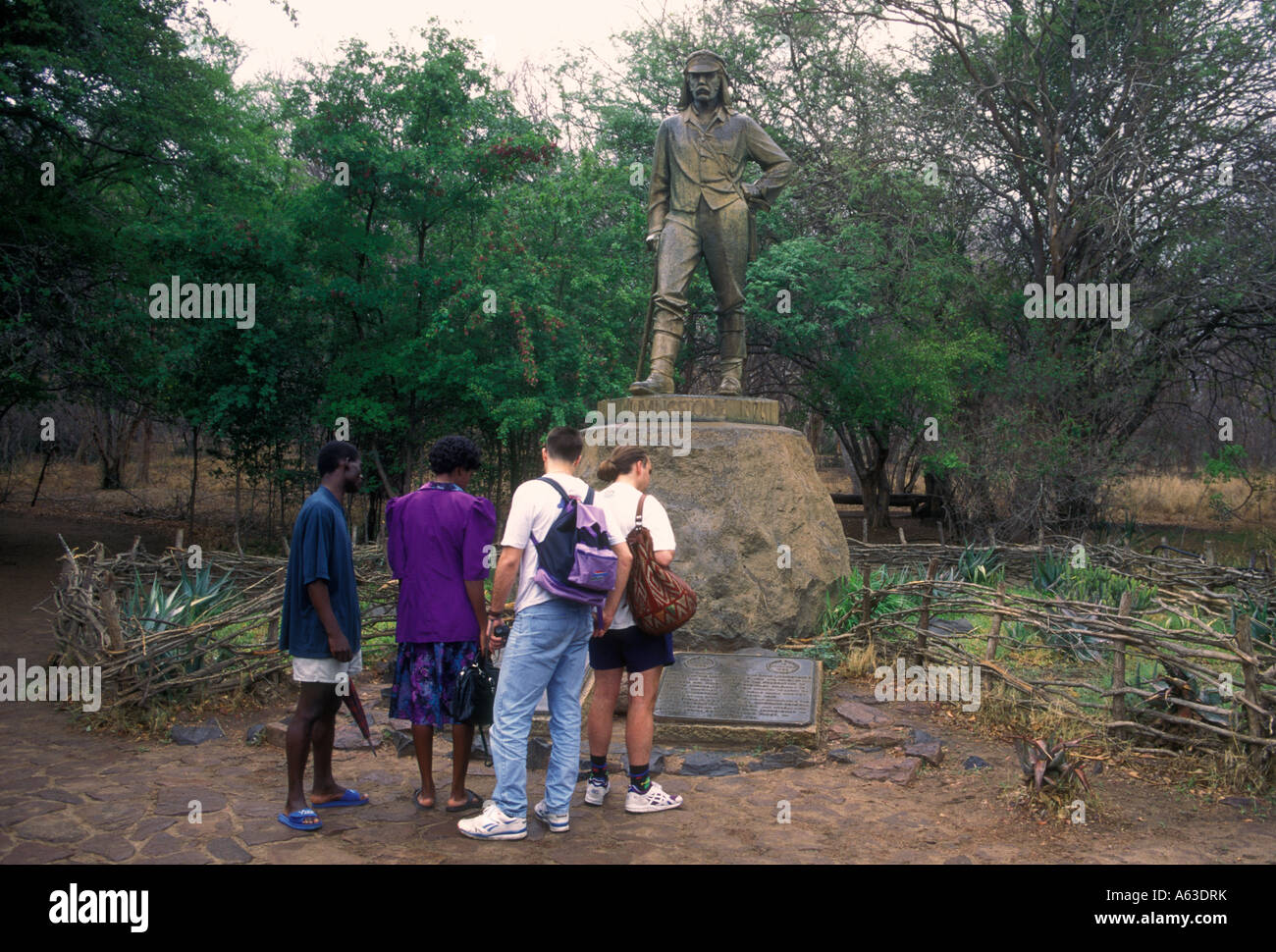 tourists, David Livingston Monument, Livingston Monument, Vic Falls ...