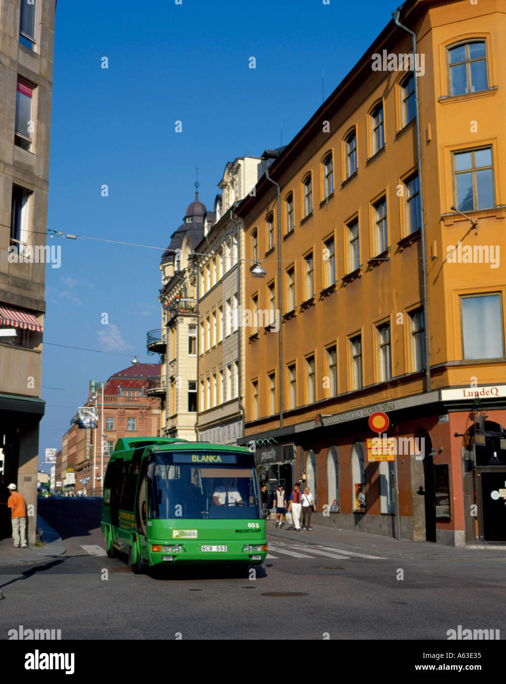 Battery powered electric bus, Uppsala, Upplands Län, Sweden Stock Photo ...