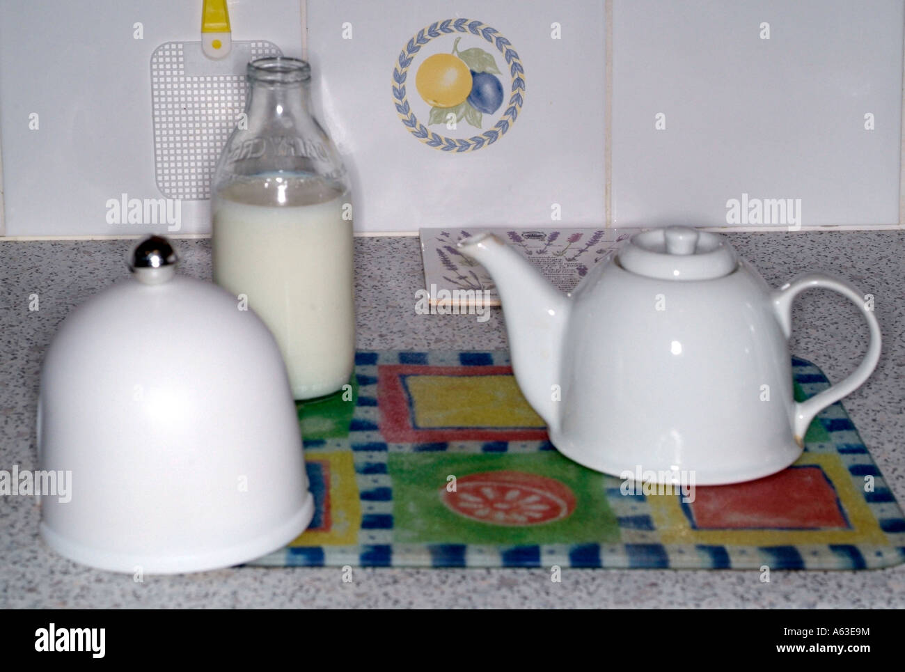 teapot and milk bottle Stock Photo - Alamy