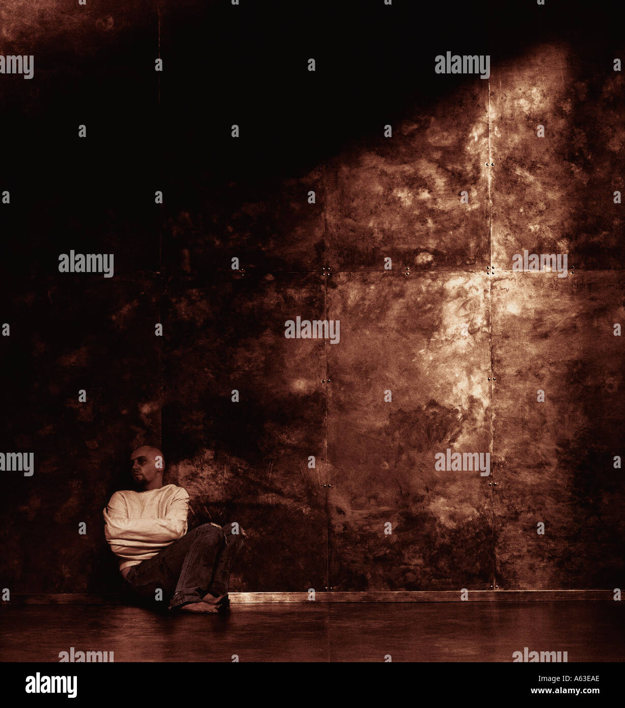 man in restraining jacket Stock Photo - Alamy