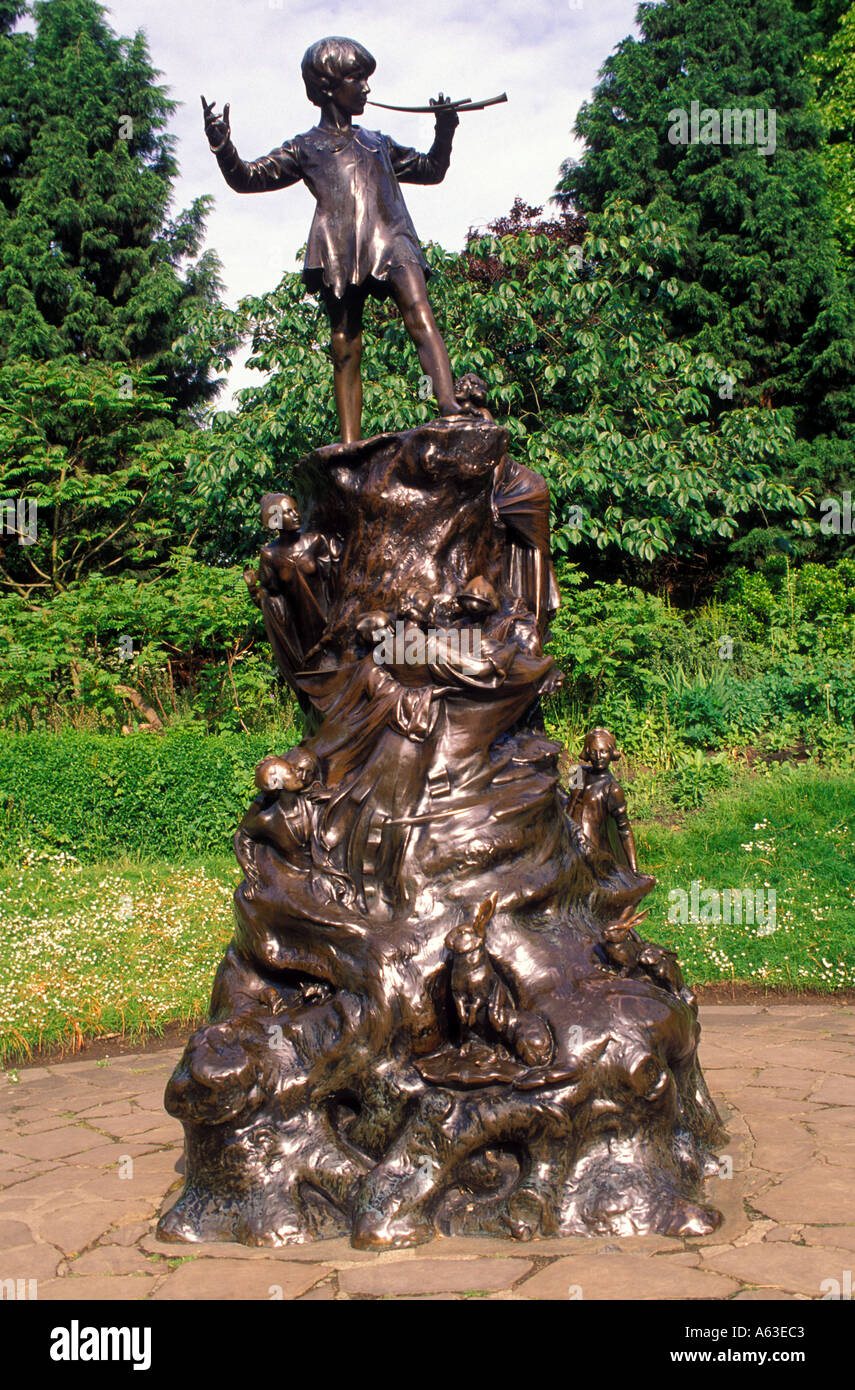 England London Kensington Gardens Peter Pan statue Stock Photo - Alamy