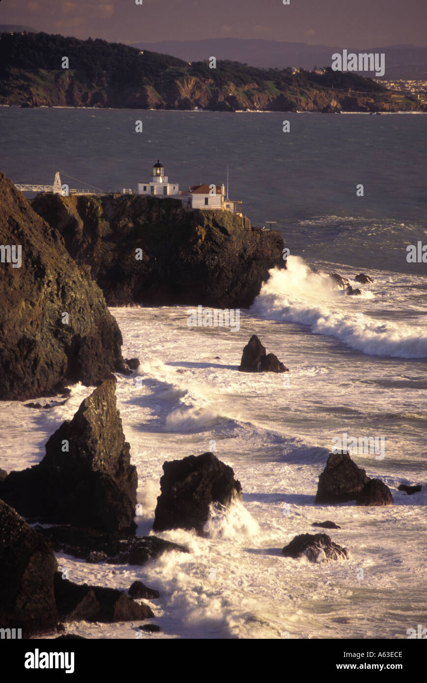 California San Francisco Point Bonita Lighthouse at entrance to "Golden ...