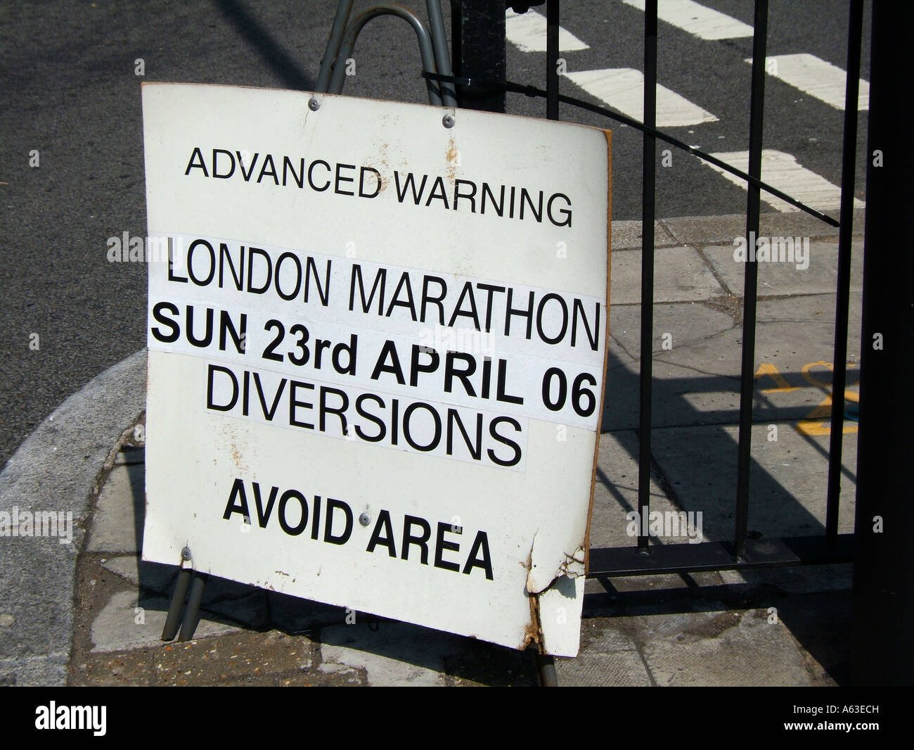 Advanced warning sign hi-res stock photography and images - Alamy