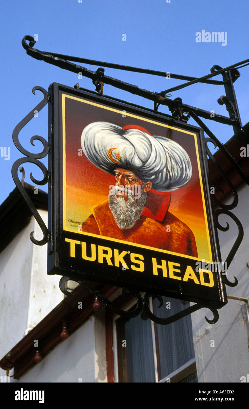 England Cornwall Penzance Turks Head pub sign Stock Photo - Alamy