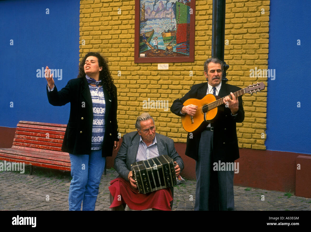 tango singer, musicians, Caminito Street, Calle Caminito, La Boca, La ...