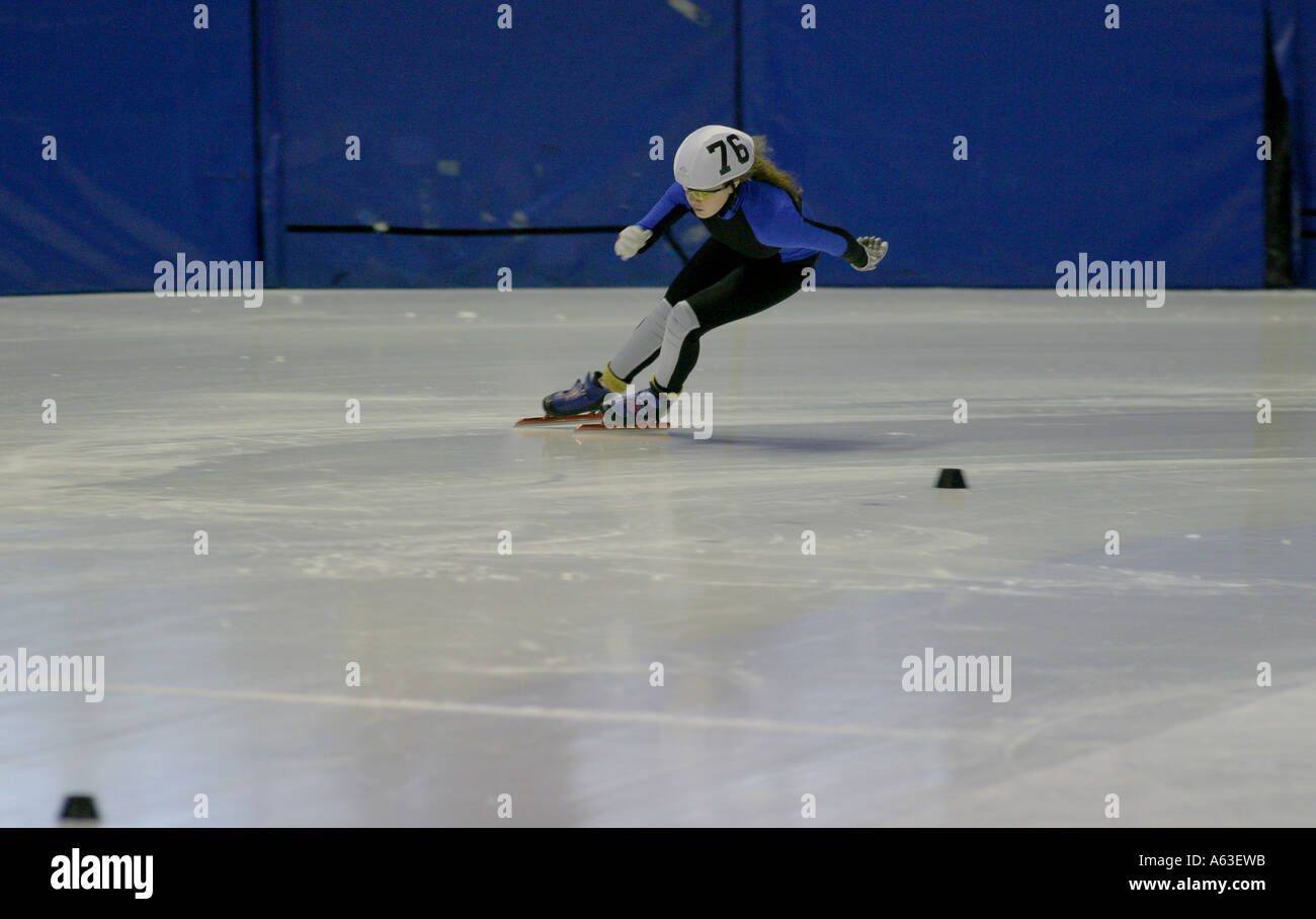 Short track speed skating Stock Photo - Alamy