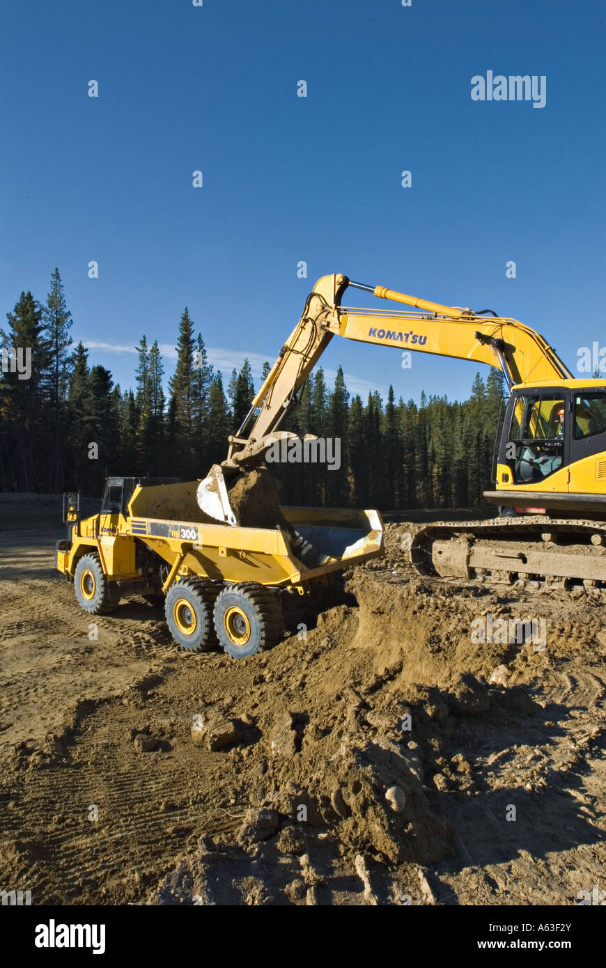 Loading Truck at a construction site Stock Photo - Alamy