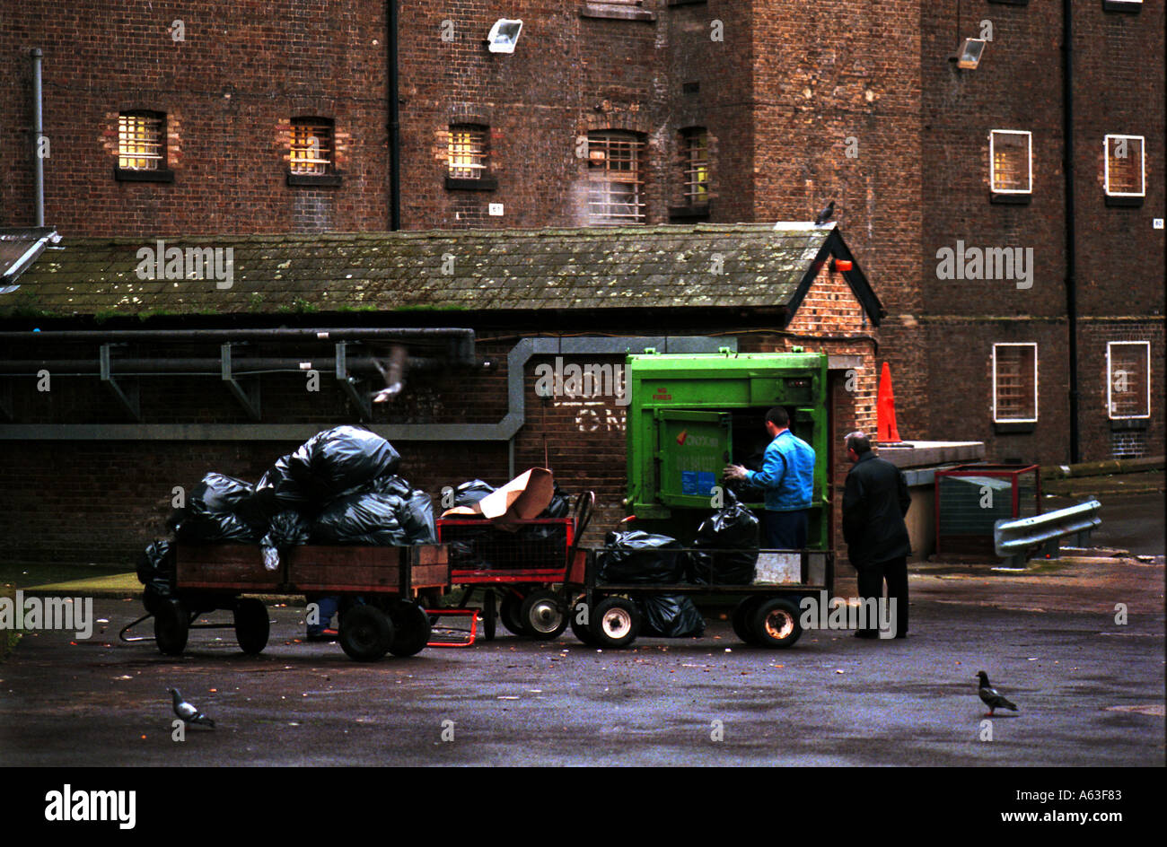 Wandsworth Prison, London, England. Photographs taken on a controlled ...