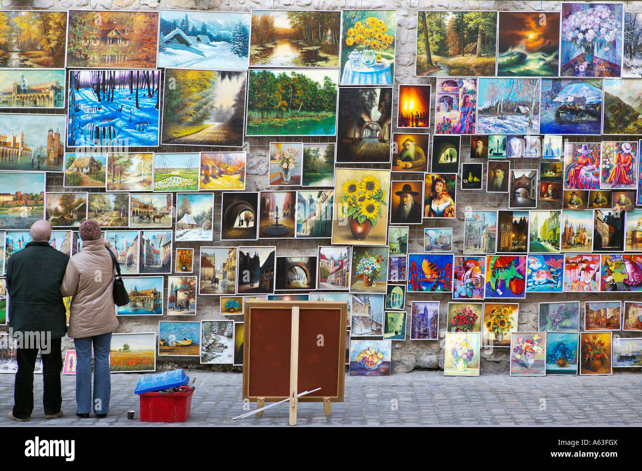 Colour colourful display outdoors outside people poland polish tourist ...