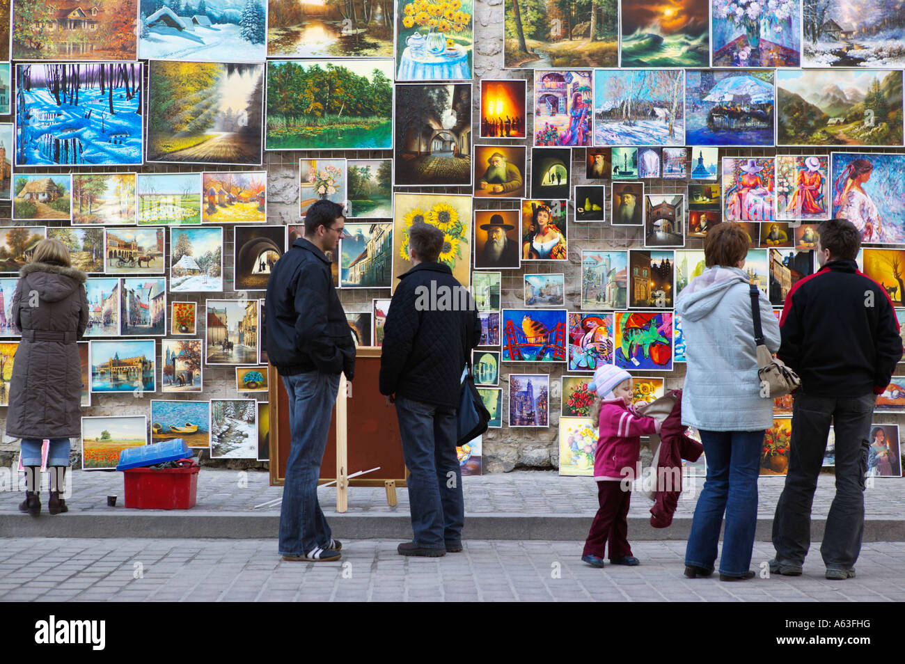 Colour colourful display outdoors outside people poland polish tourist ...