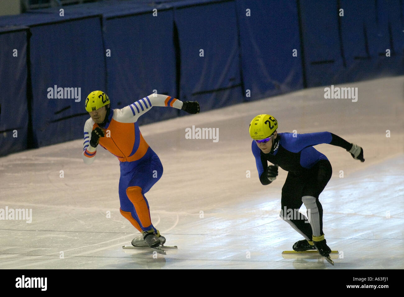 Short track speed skating Stock Photo - Alamy
