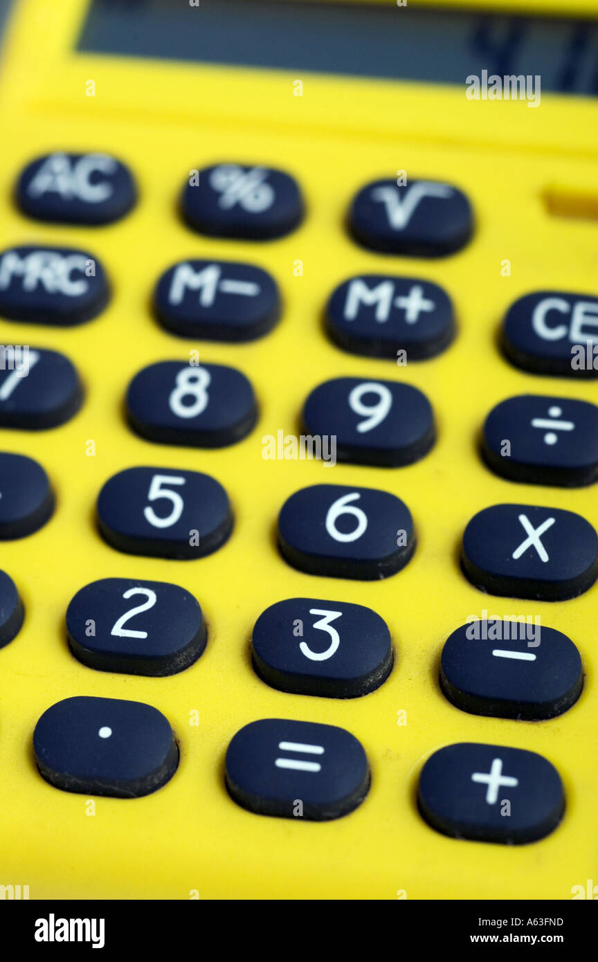 Maths calculator close up hi-res stock photography and images - Alamy